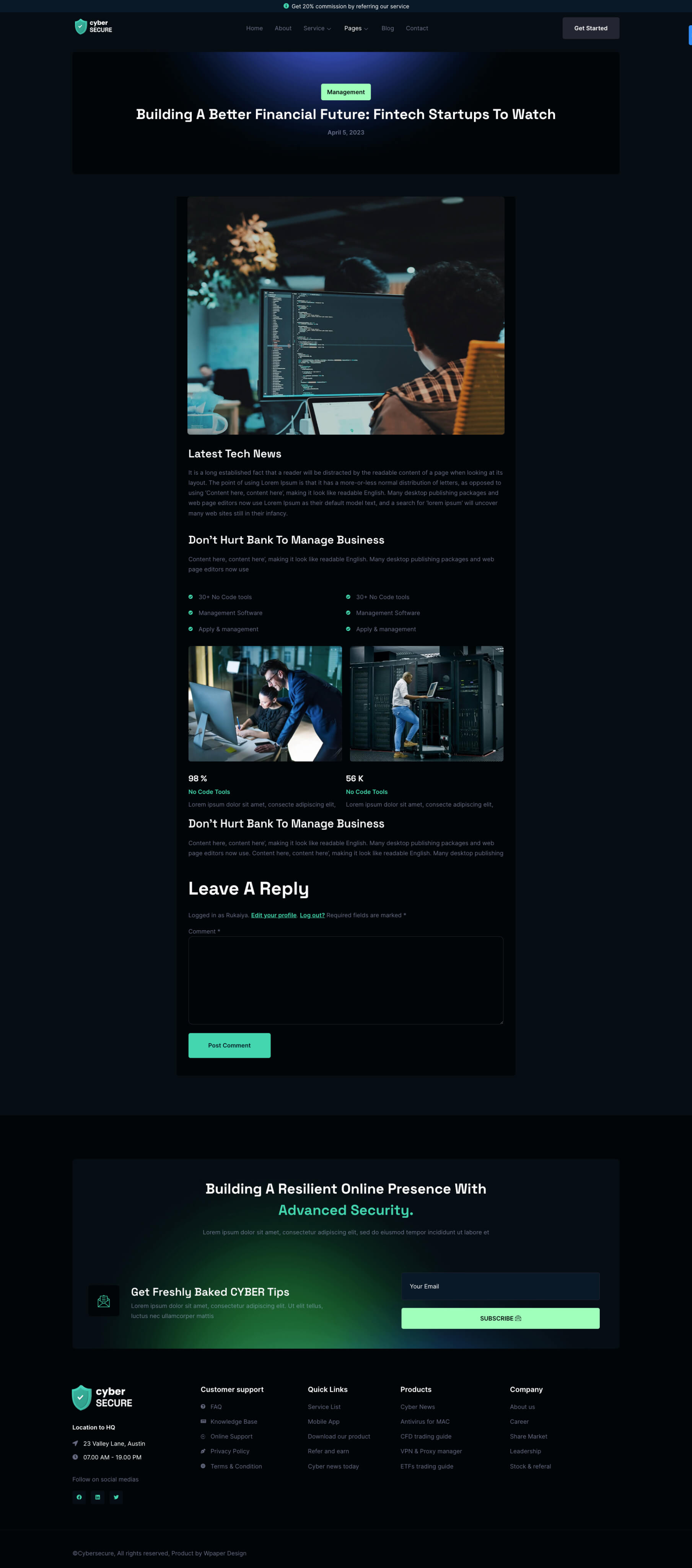 CyberSecure - Cyber Security Elementor Template Kit by Snowflakeproject